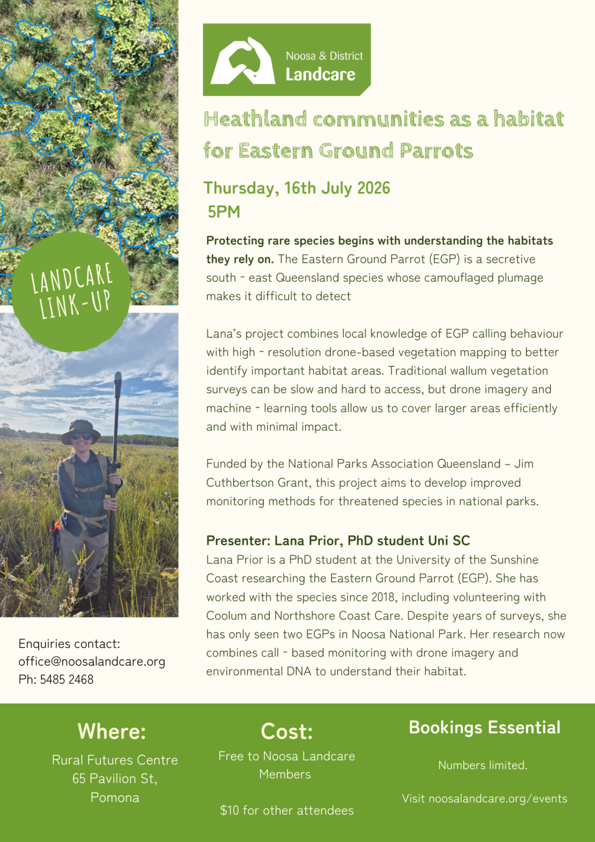 Landcare Linkup: Heathland communities as a habitat for Eastern Ground ...